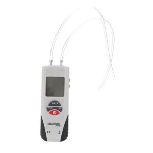 Digital Manometer, Portable Handheld Air Vacuum/Gas Pressure Gauge Meter 11 Units with Backlight, ±13.78kPa ±2PSI, Suitable for Differential Pressure of 1-2 Pipes, Ventilation HVAC