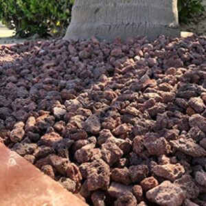 KAYSO INC Lava Rocks - Decorative Landscaping Rocks or Gas Fire Pits Rocks, 3/4" (.75") (10 Lbs, Red Lava Rock)