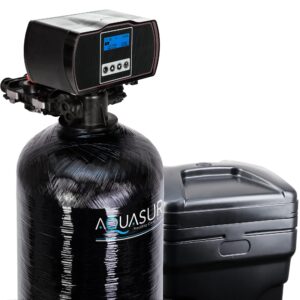 aquasure harmony series water softener plus iron removal w/aquatrol digital control head and premium grade fine mesh resin (48,000 grains)