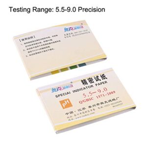 uxcell PH Test Strips 5.5-9.0 Indicator Paper Lab Litmus Tester 80in1 Kit for Water Food Pool Aquarium Testing Alkaline Acid