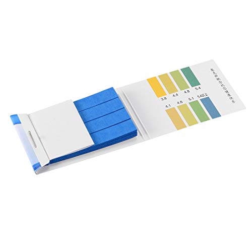 uxcell PH Test Strips 3.8-5.4 Indicator Paper Lab Litmus Tester 80in1 Kit for Water Food Pool Aquarium Testing Alkaline Acid