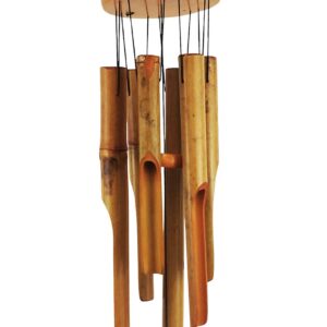 MUMTOP Bamboo Wind Chimes, Outdoor Wooden Wind Chime with Amazing Deep Tone for Garden, Patio, Home or Outdoor Decor