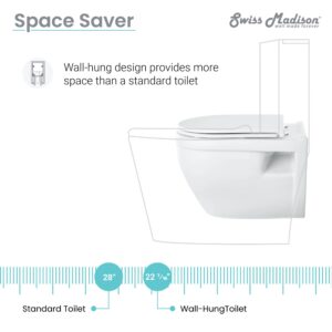 Swiss Madison Well Made Forever Ivy SM-WT450 Wall Hung Toilet, Glossy White