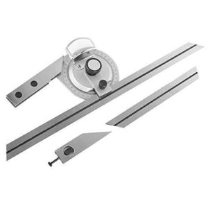 360 degree universal bevel protractor angle finder with magnifying glass for internal and external angle measurement