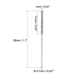 uxcell 1mm Diamond Twist Drill Bits High Speed Steel for Glass Sea Shells Stone Tiles 10 Pcs