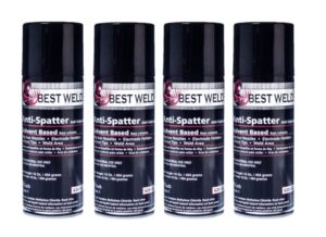 4 pack - best weld welding anti spatter 16oz aerosol spray can, 905-620-16oz