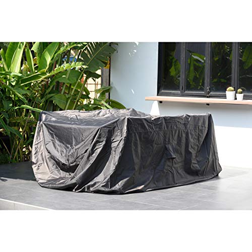 Amazonia Patio Cover for Dining Set | Rectangular and Waterproof| Ideal to Protect Furniture Against Extreme Weather, Grey