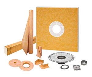 schluter kerdi shower kit 48"x48" with pvc stainless steel drain ksk1220pvce