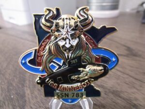 united states navy uss minnesota ssn 783 chief petty officer chiefs mess challenge coin