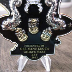 United States Navy USS Minnesota SSN 783 Chief Petty Officer Chiefs Mess Challenge Coin