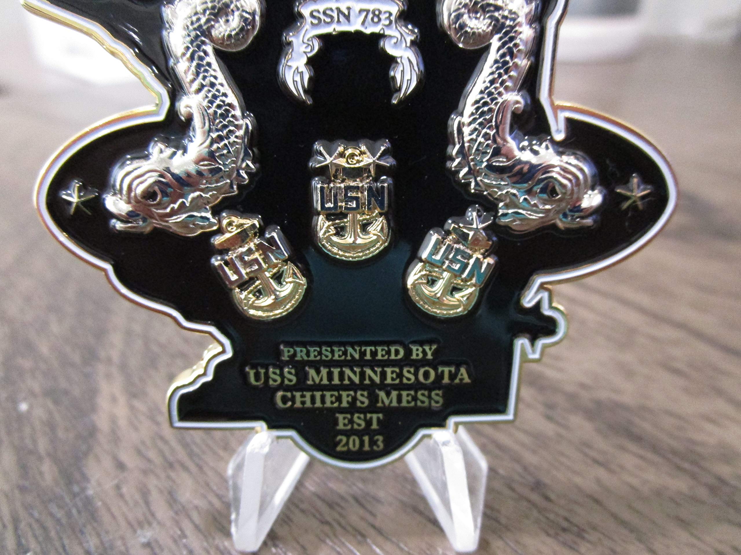 United States Navy USS Minnesota SSN 783 Chief Petty Officer Chiefs Mess Challenge Coin