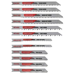 craftsman jigsaw blades, u-shank set, 12-piece (cmaj2set12)