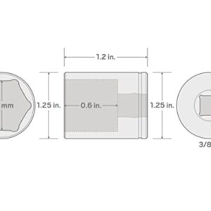 TEKTON 3/8 Inch Drive x 24 mm 6-Point Socket | SHD12124