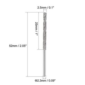 uxcell 2.5mm Diamond Twist Drill Bits High Speed Steel for Glass Sea Shells Stone Tiles 5 Pcs