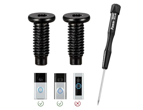 Belleone Doorbell Security Screws Bolts Replacement with Screwdriver, T6 Torx Head Safety Screws, 2 Pack