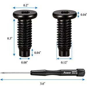 Belleone Doorbell Security Screws Bolts Replacement with Screwdriver, T6 Torx Head Safety Screws, 2 Pack