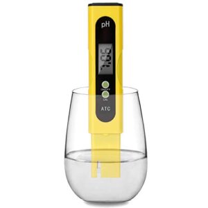 ph meter digital 0.01 ph high accuracy water quality tester ph 0.0-14.0 ph monitor atc portable pocket pen measurement for household drinking analyzer pool water aquarium swimming pool