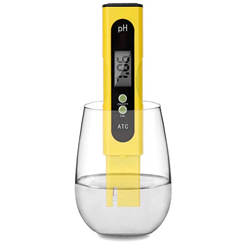 PH Meter Digital 0.01 PH High Accuracy Water Quality Tester PH 0.0-14.0 PH Monitor ATC Portable Pocket Pen Measurement for Household Drinking Analyzer Pool Water Aquarium Swimming Pool