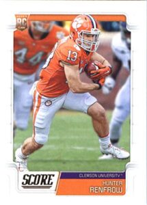 2019 score #385 hunter renfrow clemson tigers rookie football card