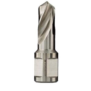 euroboor twist drill bit - hss magnetic drill press bit with 1" drill depth - sspi (3/8" x 1")