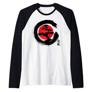 Buddhist Zen Bonsai Tree Clothing & Apparel - Bonsai Tree Raglan Baseball Tee