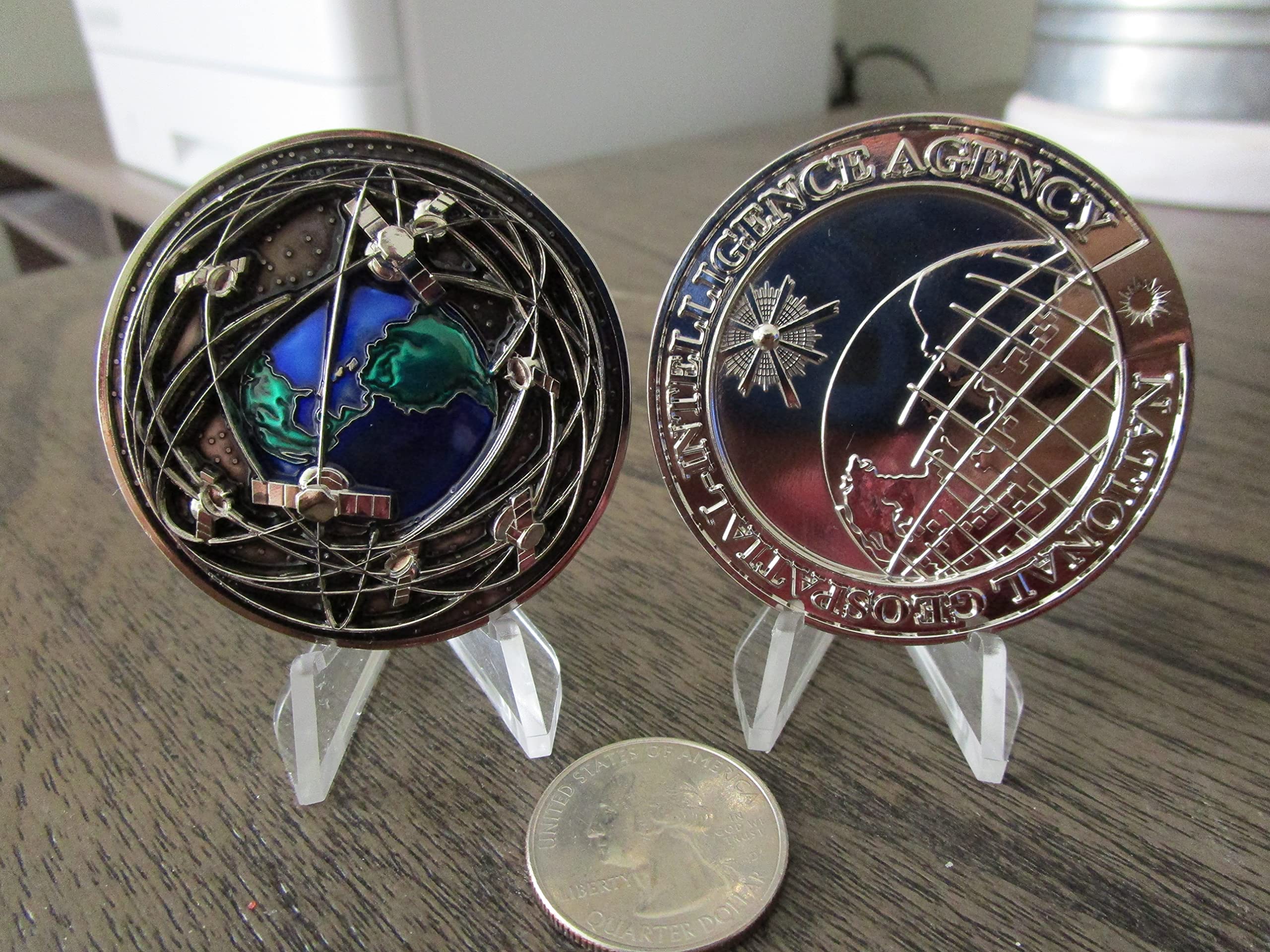 Oneworldtreasures Department of Defense NGA National Geospatial Intelligence Agency Challenge Coin.