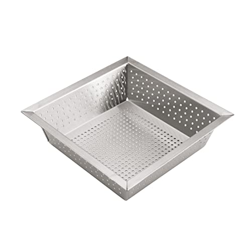 Winco FDS-1010, 10" L x 10" W x 2-5/8"H Stainless Steel Commercial Perforated Floor Drain Strainer