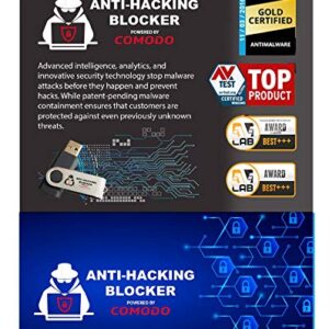 Anti-Hacking Blocker Software By COMODO - Premium Internet Security Anti Virus Software and Firewall Protection - Protects Up to 3 PC's - 1 Year PrePaid Subscription