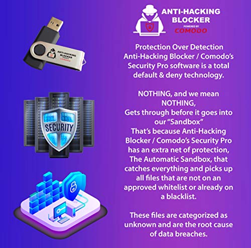 Anti-Hacking Blocker Software By COMODO - Premium Internet Security Anti Virus Software and Firewall Protection - Protects Up to 3 PC's - 1 Year PrePaid Subscription