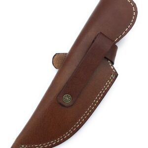 8" long custom handmade leather sheath for 4"—4.5" cutting blade knife