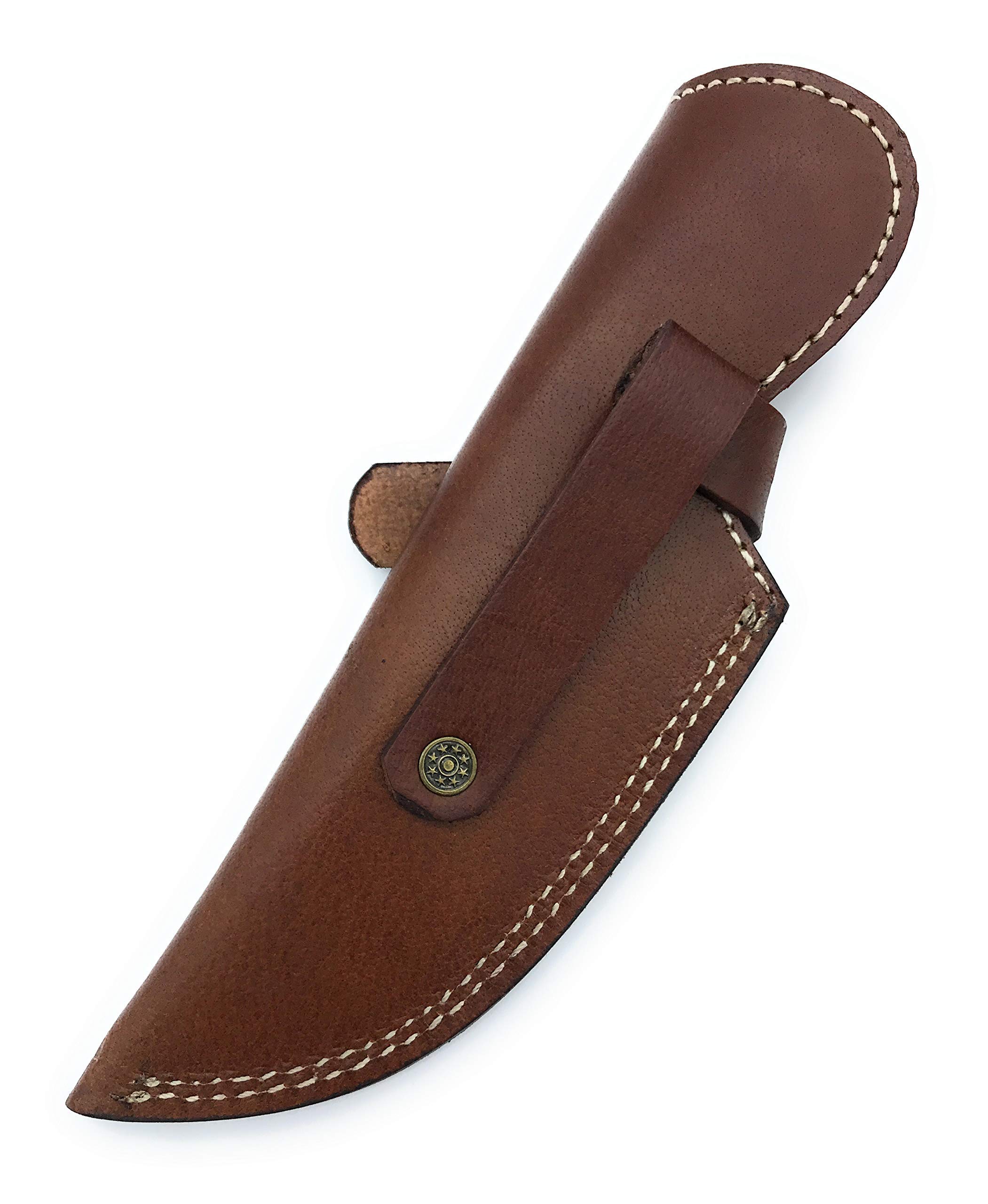 8" long custom handmade leather sheath for 4"—4.5" cutting blade knife