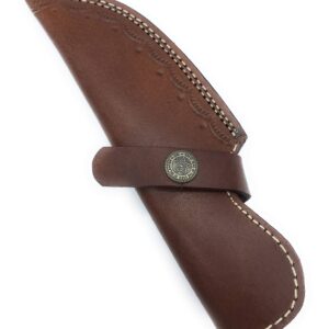 8" long custom handmade leather sheath for 4"—4.5" cutting blade knife