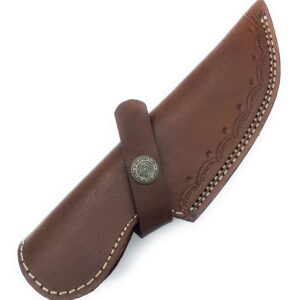 8" long custom handmade leather sheath for 4"—4.5" cutting blade knife