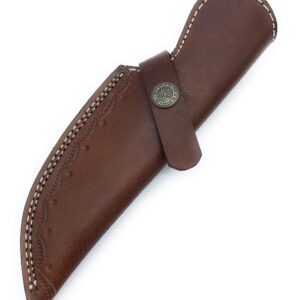 8" long custom handmade leather sheath for 4"—4.5" cutting blade knife