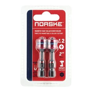 norske tools nibci331 magnetic float collar screw holder no.2 ph (2pc carded) impact rated for heavy duty use