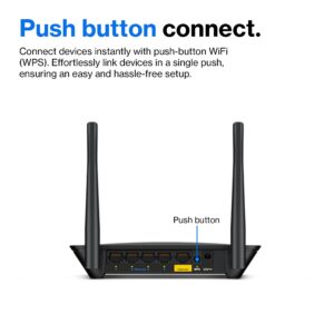 Linksys E5350 WiFi 5 Dual-Band AC1000 Router, East Setup, Reliable WiFi Connections and WiFi Speeds