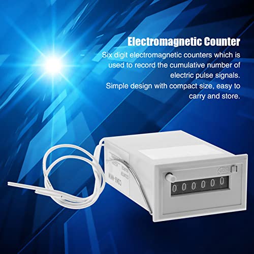 YWBL-WH Electromagnetic Counter, 6 Digit Industrial Totalizer Pulse Counter for Chemical Textile Machinery CSK6-NKW (AC 110V)