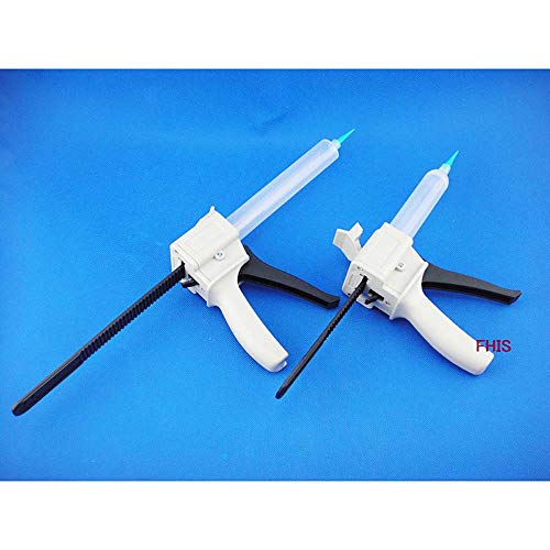 Fhis Dispensing Manually Single Liquid Glue Gun 30cc/55cc Common 1Pcs and Cones 1Pcs and Dispensing Tips 1Pcs (55cc)