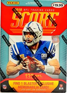 2019 panini score nfl football blaster box (pp $19.99, 132 cards including one memorabilia card)