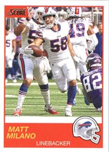 2019 score football #129 matt milano buffalo bills official nfl trading card made by panini