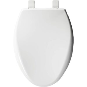 BEMIS 1200E4 000 Affinity Toilet Seat will Slow Close, Never Loosen and Provide the Perfect Fit, ELONGATED, Plastic, White