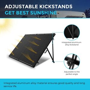 Renogy 200 Watt 12 Volt Portable Solar Panel with Waterproof 20A Charger Controller, Foldable 100W Solar Panel Suitcase with Adjustable Kickstand, Solar Charger for Power Station RV Camping Off Grid