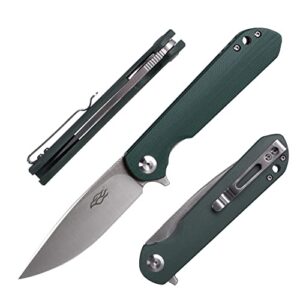 ganzo firebird fh41-gb pocket folding knife d2 steel blade ergonomic anti-slip g10 handle with clip camping hunting fishing gear outdoor folder edc pocket knife (green)