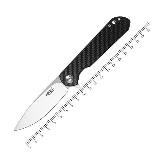 GANZO Firebird FH41-CF Folding Pocket Knife D2 Steel Blade Carbon Fiber Handle with Clip Hunting Fishing Outdoor Folder EDC Pocket Knife (Carbon Fiber Black)