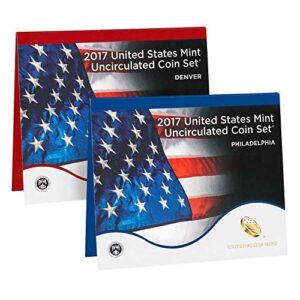 2017 p&d us mint 20-coin uncirculated mint set original government packaging/coa dollars, half, quarters, nickel, penny us mint brilliant uncirculated