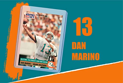 Dan Marino Football Cards (5) Assorted Bundle - Miami Dolphins Trading Card Gift Set