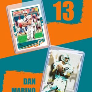 Dan Marino Football Cards (5) Assorted Bundle - Miami Dolphins Trading Card Gift Set