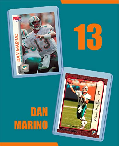 Dan Marino Football Cards (5) Assorted Bundle - Miami Dolphins Trading Card Gift Set