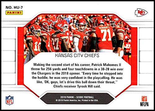 2019 Score NFL Huddle Up #7 Kansas City Chiefs Kansas City Chiefs Official Football Card made by Panini