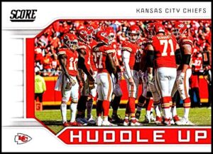 2019 score nfl huddle up #7 kansas city chiefs kansas city chiefs official football card made by panini